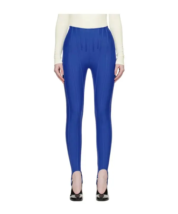 MUGLER Body-fitting Leggings - Blue