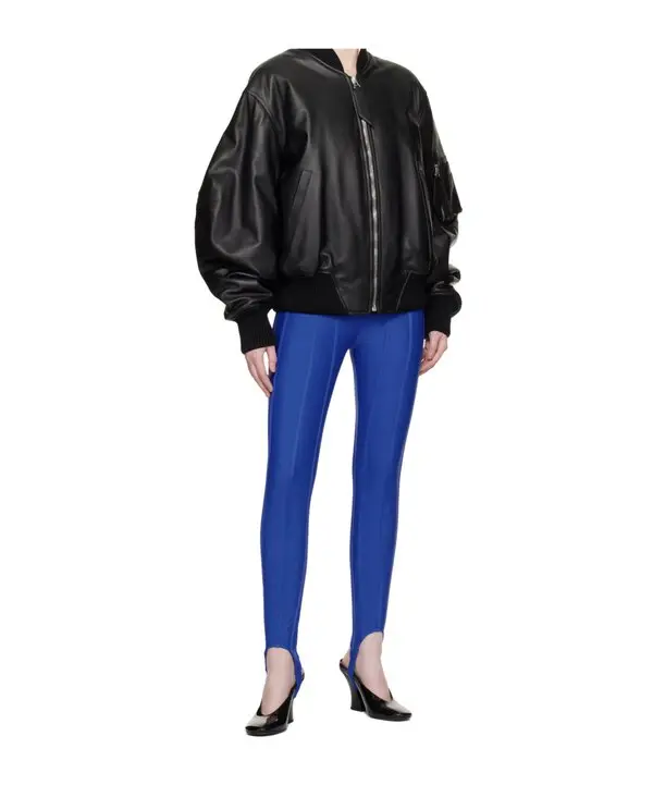 MUGLER Body-fitting Leggings - Blue