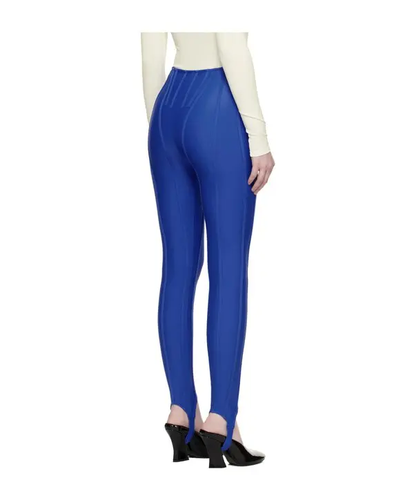 MUGLER Body-fitting Leggings - Blue