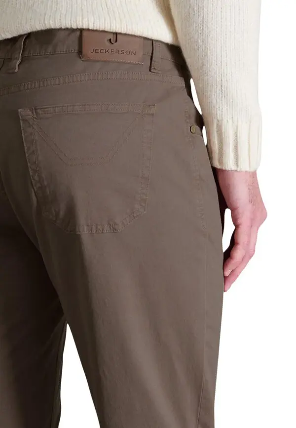 JECKERSON Tailored Casual Pants With Belt Loops - Brown