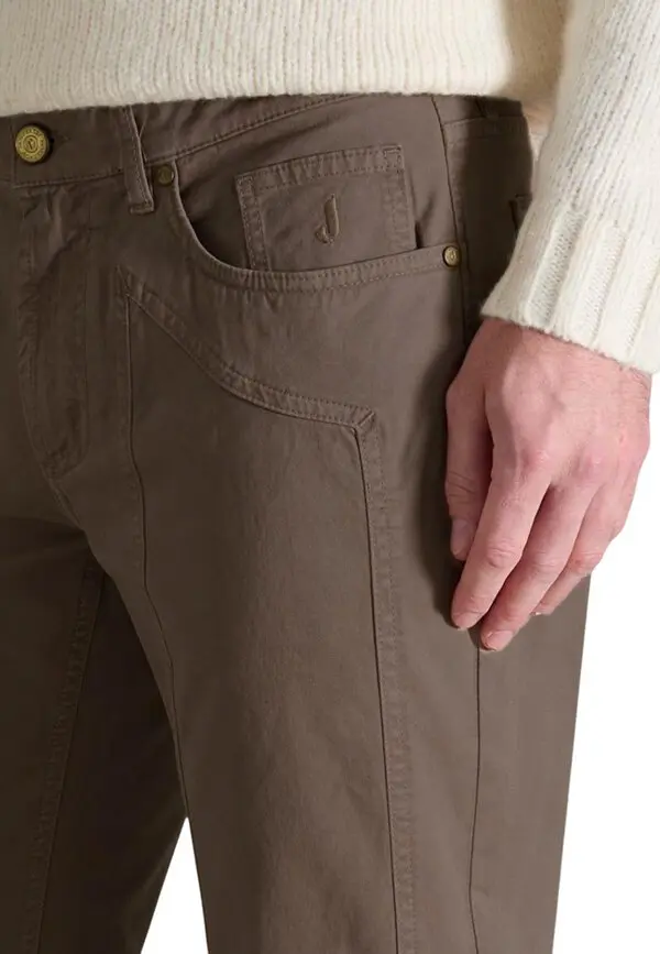 JECKERSON Tailored Casual Pants With Belt Loops - Brown