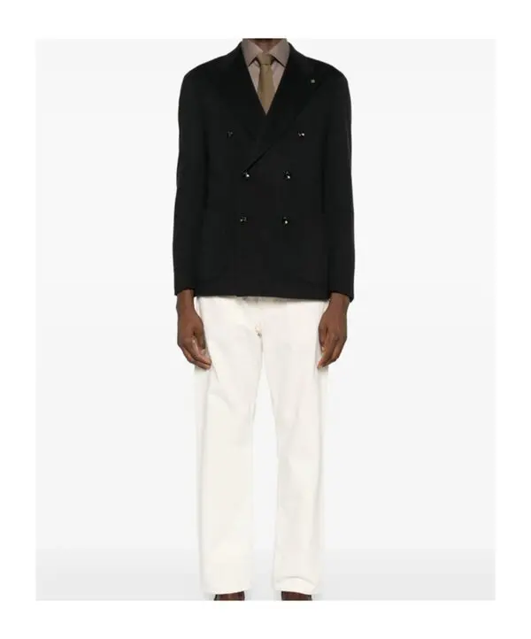 Tagliatore Long-sleeved Suit Jacket - Black
