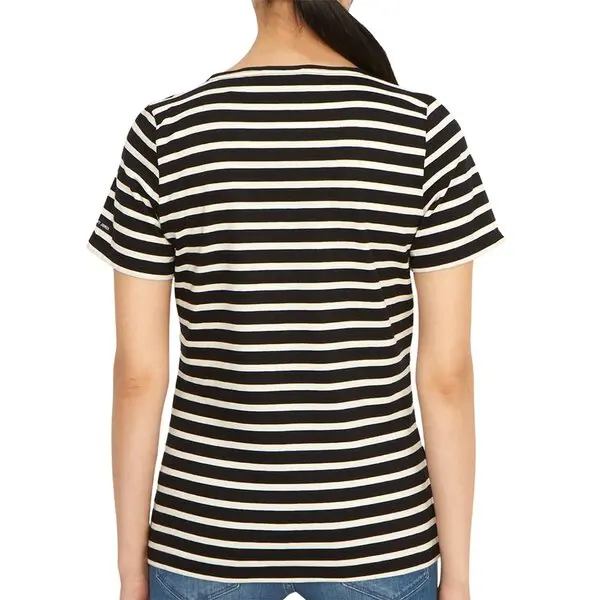 Saint James Striped Short-sleeve T-shirt - Black