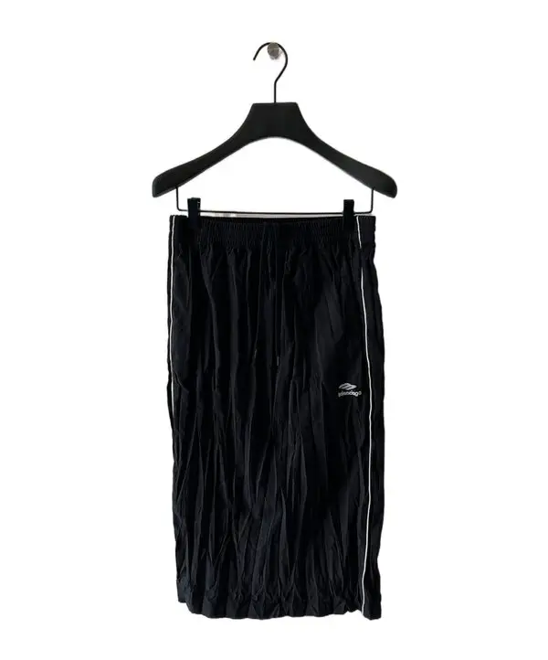 Balenciaga Logo Embroidered Ruched Skirt