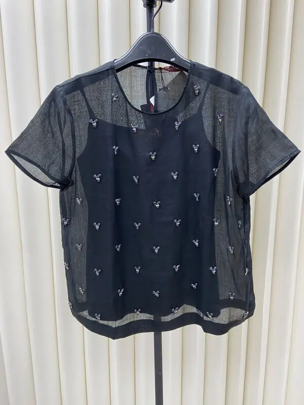 Max Mara Round Neck Short Sleeve Top