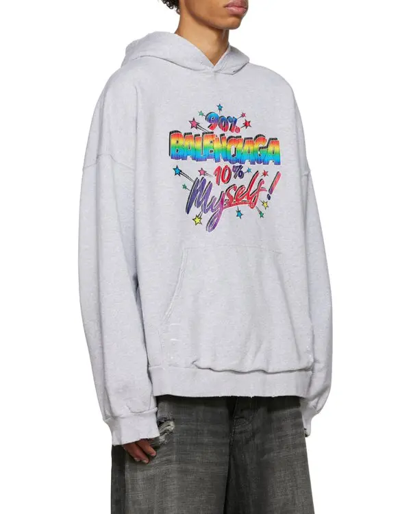 Balenciaga Graphic Distressed Hoodie