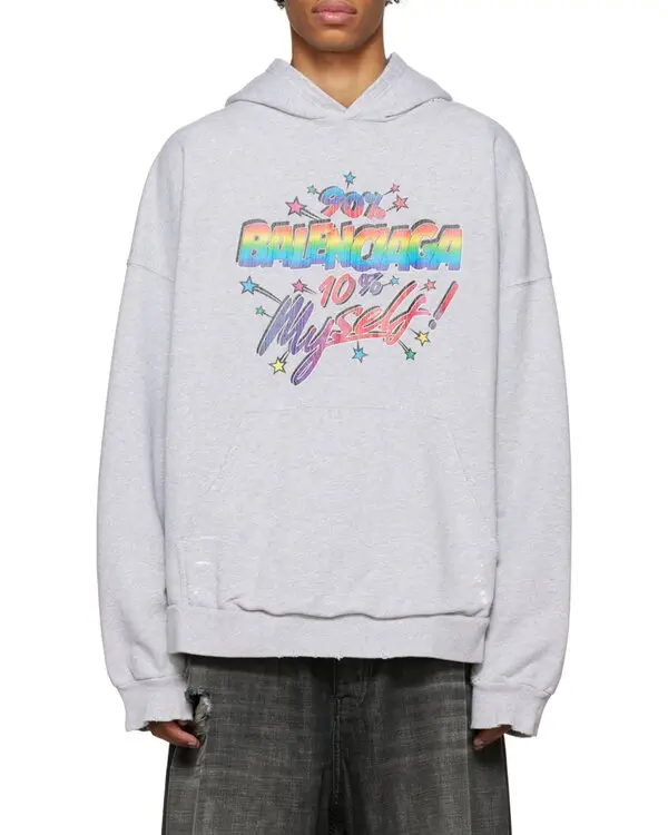 Balenciaga Graphic Distressed Hoodie