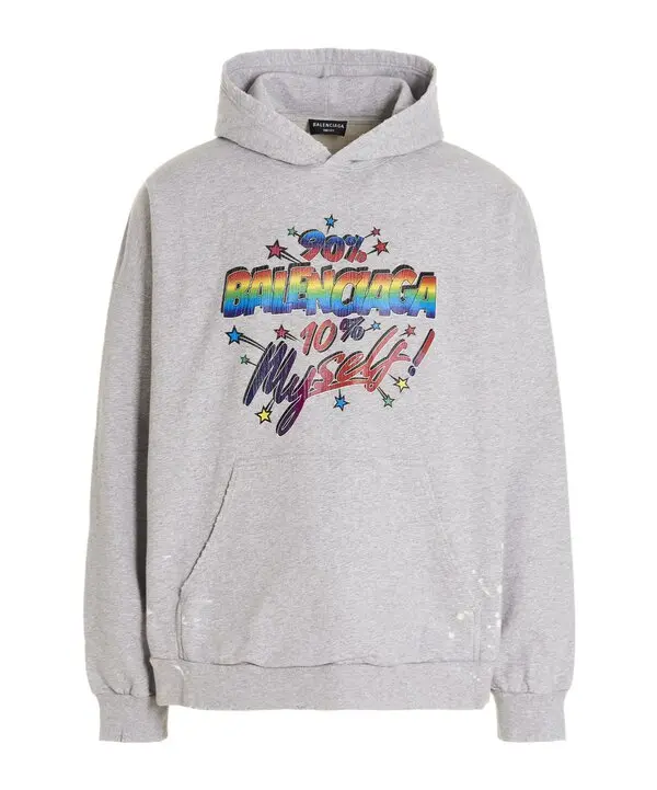 Balenciaga Graphic Distressed Hoodie - No