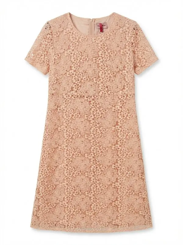 Max Mara Short Sleeve Crewneck Dress - Brown