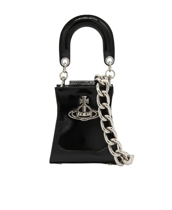 VIVIENNE WESTWOOD Patent Leather Tote Bag - Black