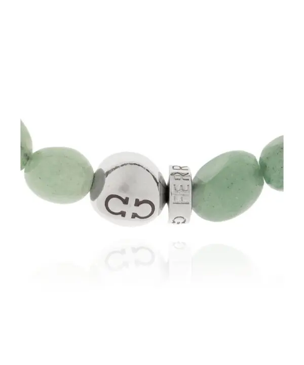FERRAGAMO Stone Bracelet With Engraved Cylinders