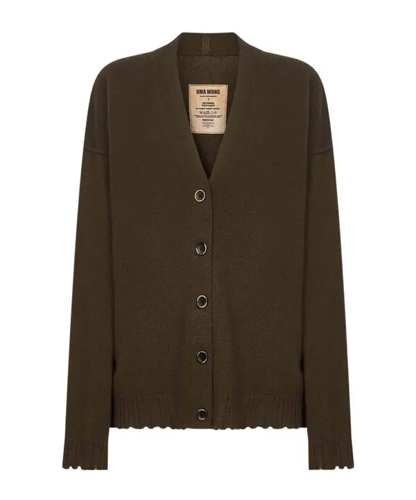 UMA WANG Cashmere Knit Over Cardigan - Black