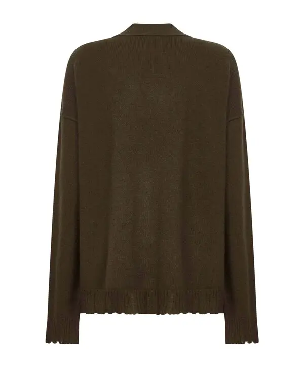 UMA WANG Cashmere Knit Over Cardigan - Black