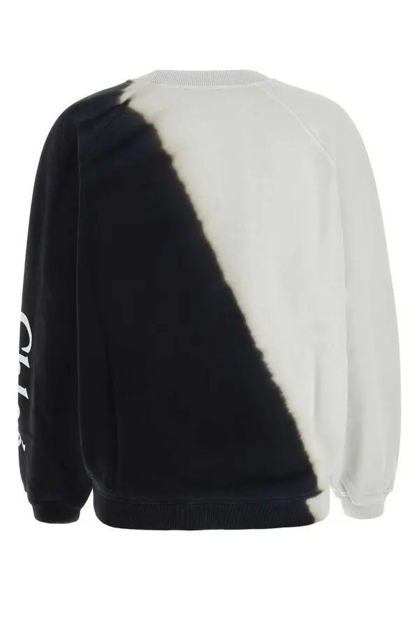 Chloé Tie-dye Logo Cotton Sweatshirt