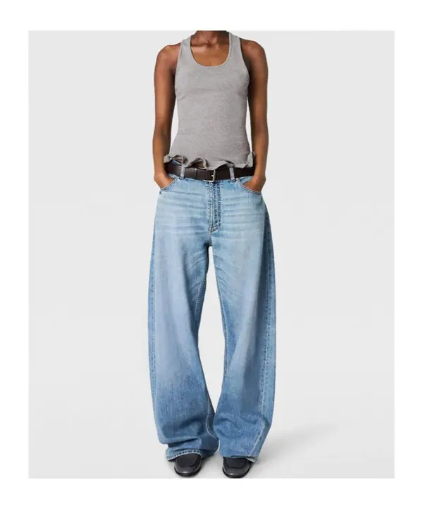 Stella McCartney Mid Waist Relaxed Curve Jeans - Medium Blue