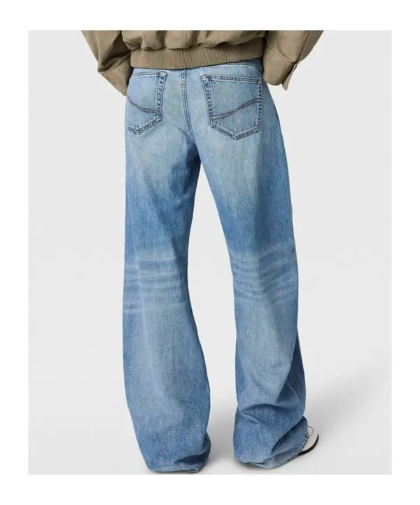 Stella McCartney Mid Waist Relaxed Curve Jeans - Medium Blue