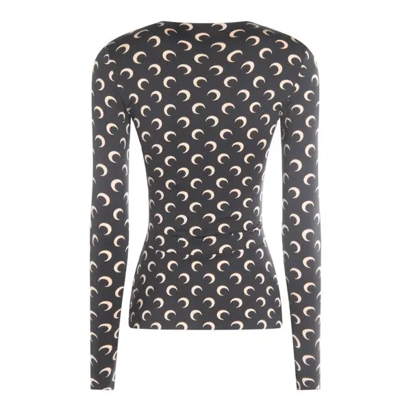 MARINE SERRE Moon Print Long-sleeve T-shirt