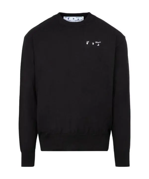Off-White Logo Printed Sweatshirt - Black
