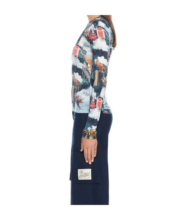 Off-White Printed Long Sleeve Crewneck Top