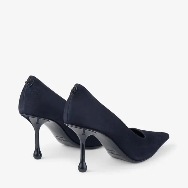JIMMY CHOO Ixia 80 Pointed Toe High Heel Pumps - Navy Blue