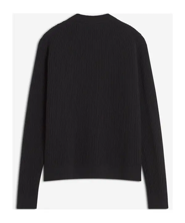 Maison Kitsuné Fox Head Ribbed Cardigan - Black