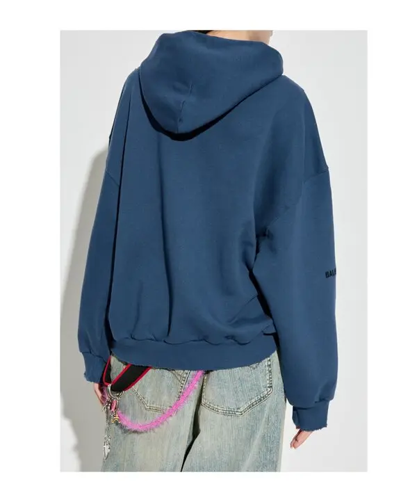 Balenciaga Vip Distressed Full Zip Hoodie