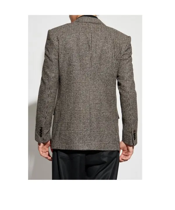 Dolce & Gabbana Dolce Gabbana Checked Single-breasted Blazer - Brown
