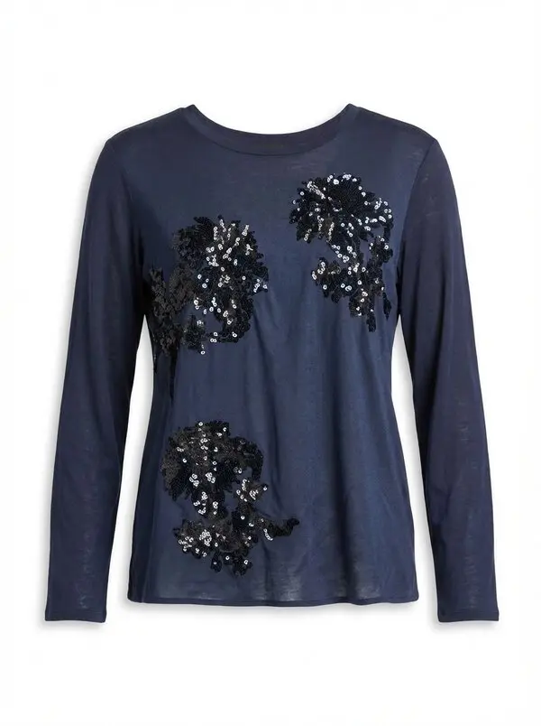 Max Mara Long-sleeved T-shirt With Embellishments
