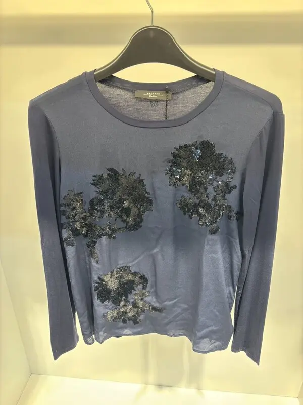 Max Mara Long-sleeved T-shirt With Embellishments