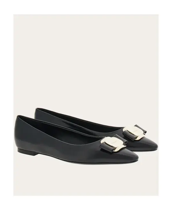 FERRAGAMO Vara Bow Ballet Flats - Black