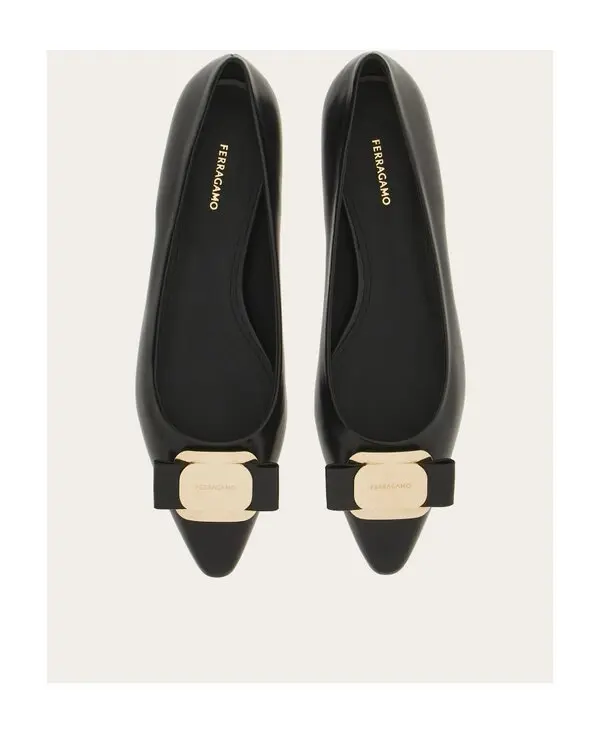 FERRAGAMO Vara Bow Ballet Flats - Black