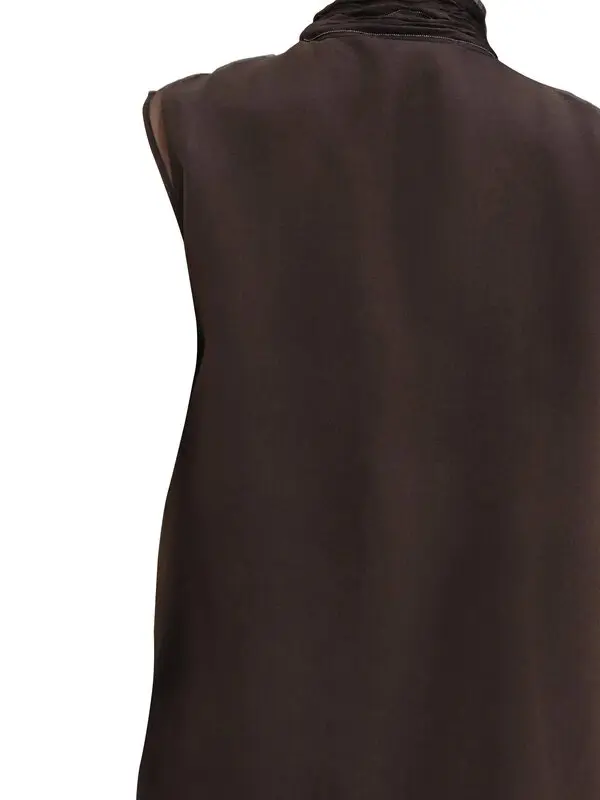 Brunello Cucinelli Sleeveless Bow Detail Blouse