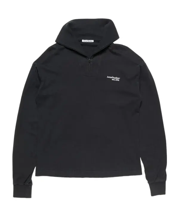 Acne Studios Half Zip Logo Sweatshirt