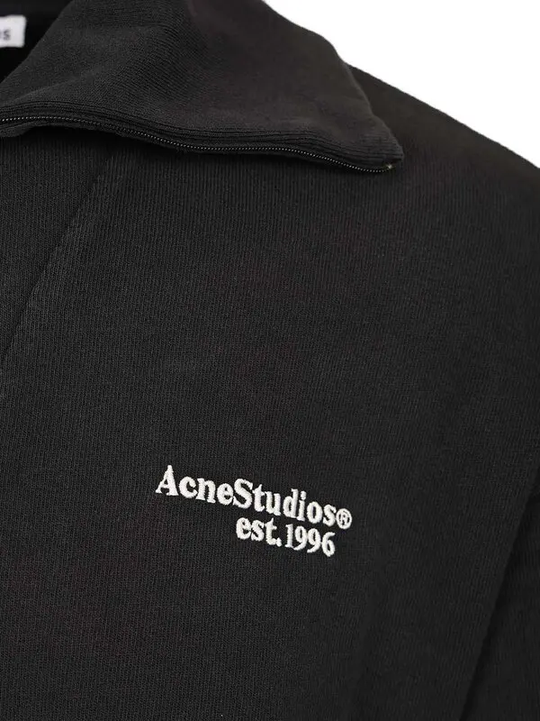 Acne Studios Half Zip Logo Sweatshirt