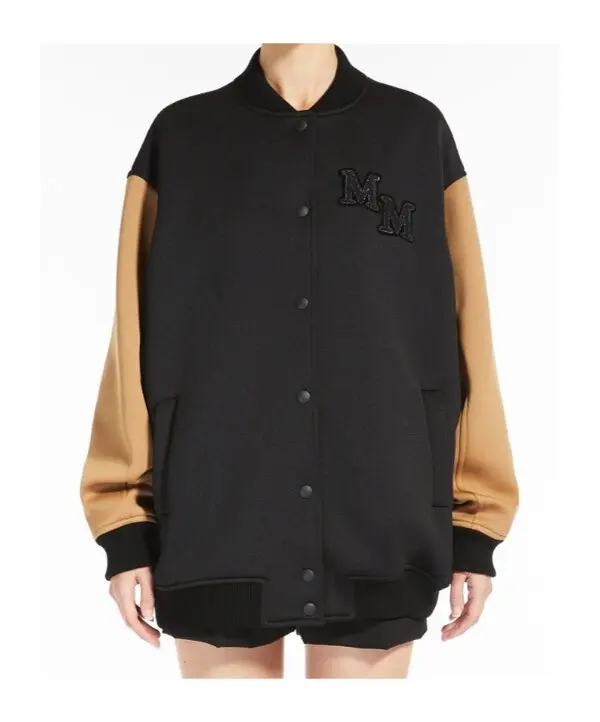Max Mara Color-blocked Jersey Pilot Jacket