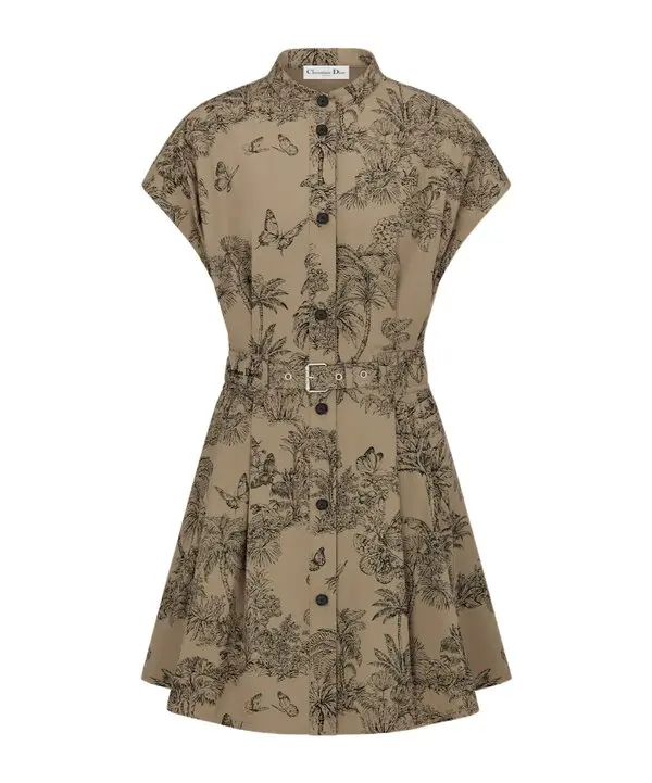 Dior Short Shirt Dress With Flared Silhouette