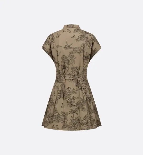 Dior Short Shirt Dress With Flared Silhouette