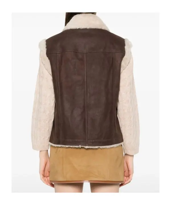 Brunello Cucinelli Buttoned Shearling Waistcoat