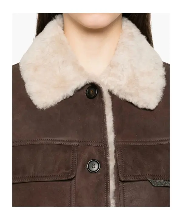 Brunello Cucinelli Buttoned Shearling Waistcoat