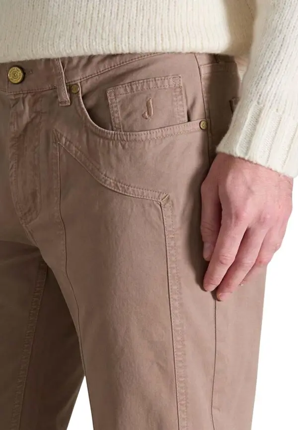 JECKERSON Casual Belt-loop Trousers - Brown
