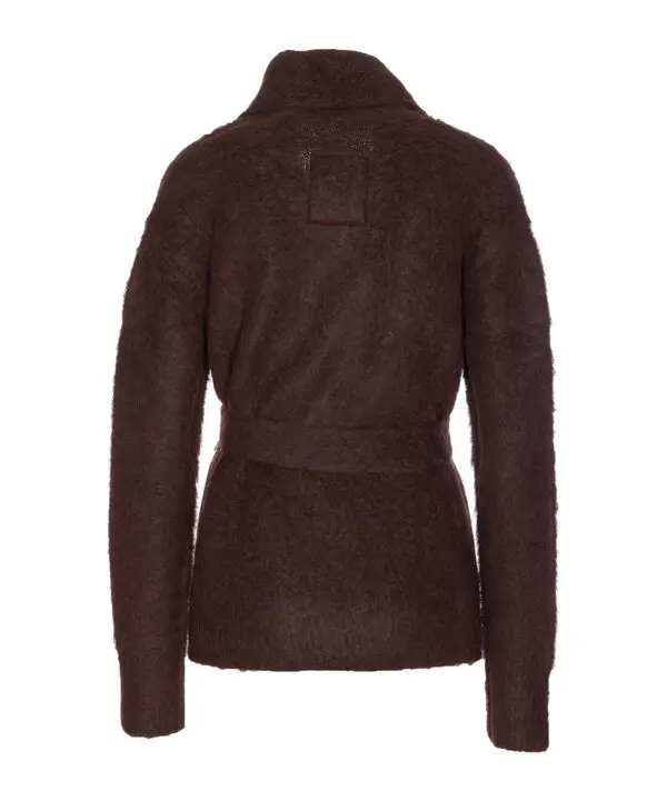 UMA WANG Shawl Collar Long Sleeve Cardigan - Black
