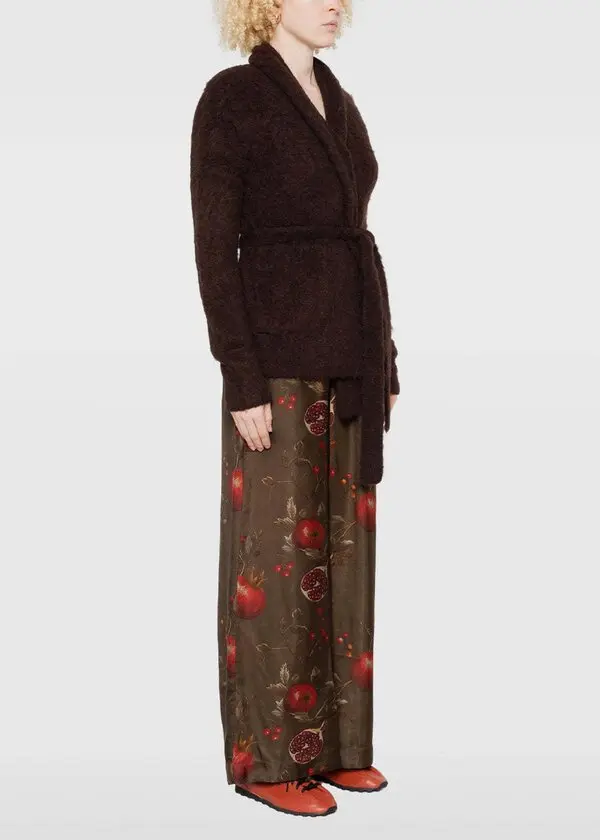 UMA WANG Shawl Collar Long Sleeve Cardigan - Black