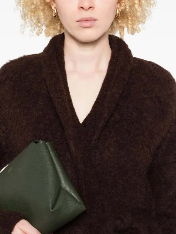 UMA WANG Shawl Collar Long Sleeve Cardigan - Black