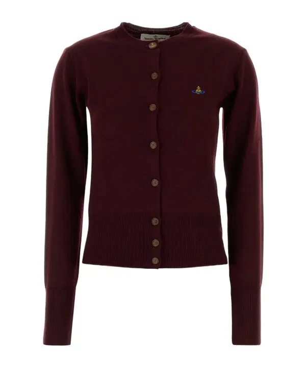 VIVIENNE WESTWOOD Orb Embroidered Buttoned Cardigan