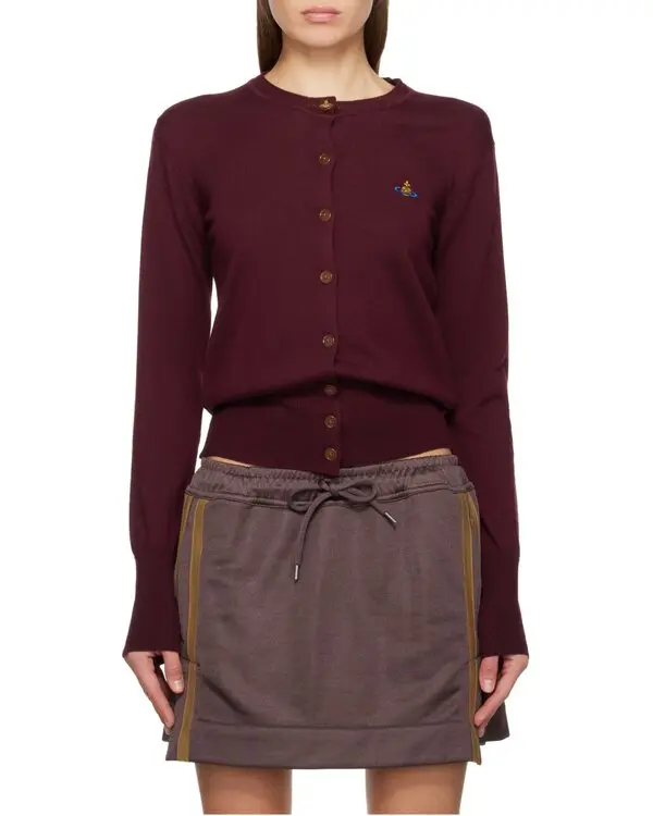 VIVIENNE WESTWOOD Orb Embroidered Buttoned Cardigan
