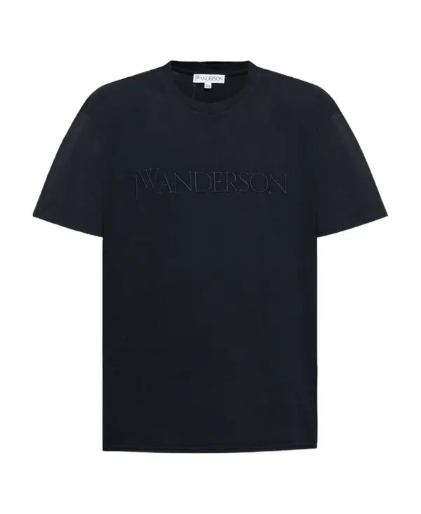 J.W.ANDERSON Jw Anderson Logo Embroidered Short-sleeved T-shirt - Black