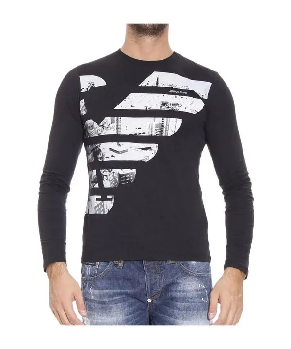 Emporio Armani Long-sleeved Printed T-shirt