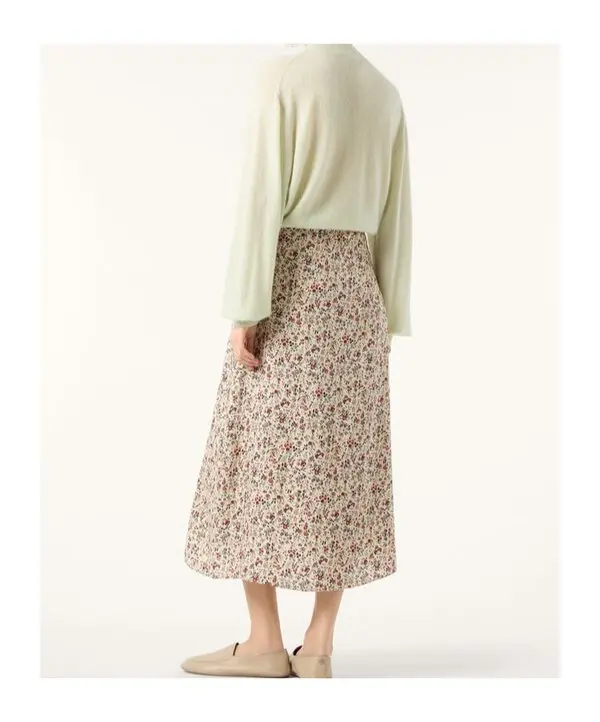 Loro Piana Floral Printed Midi Skirt