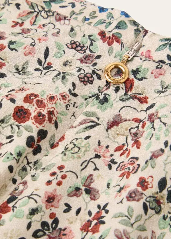 Loro Piana Floral Print Midi Skirt