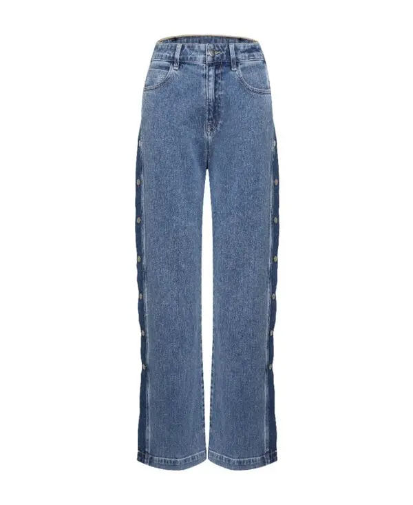 LIUREGALI Baggy Wide-legged Jeans - Blue